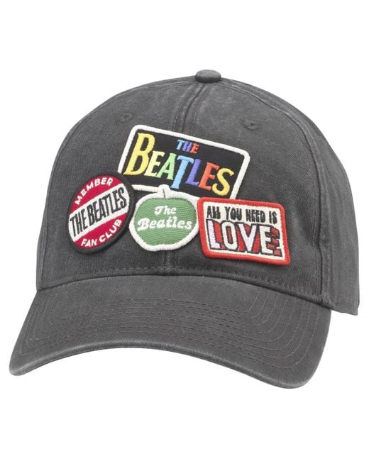 American Needle The Beatles Iconic Adjustable Hat in Gray for Men | Lyst