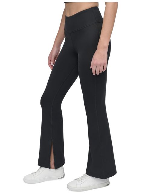 DKNY Sport Balance Compression Flare-leg Tights in Blue | Lyst