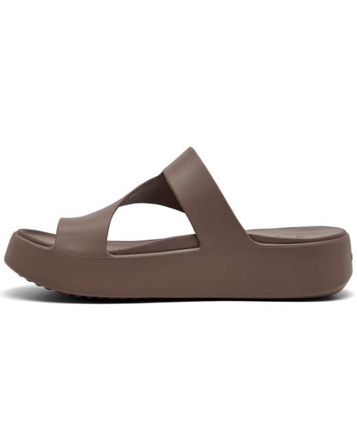 Crocs™ Getaway Platform Toe Loop Casual Sandals From Finish Line in ...