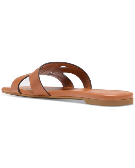 Kate Spade Duo Slide Flat Sandals in Brown | Lyst
