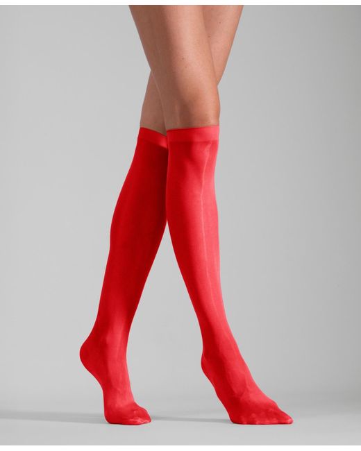 LECHERY Set Of 2 Lustrous Silky Shiny Sheer Dress Knee-high Stockings ...