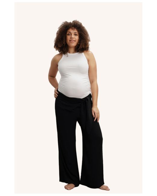 Nom Maternity Easy Wrap Pant in Black | Lyst