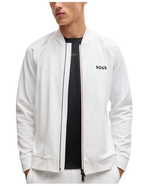 BOSS Boss X Matteo Berrettini Regular-fit Logo Jacket in White for Men ...