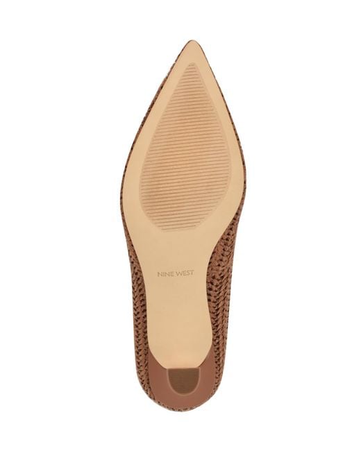 Nine West Ariella Kitten Heel Pumps in Brown | Lyst