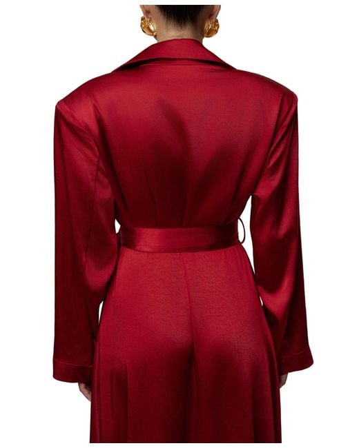 JLUXLABEL Satin Embrace Maxi Dress in Red | Lyst