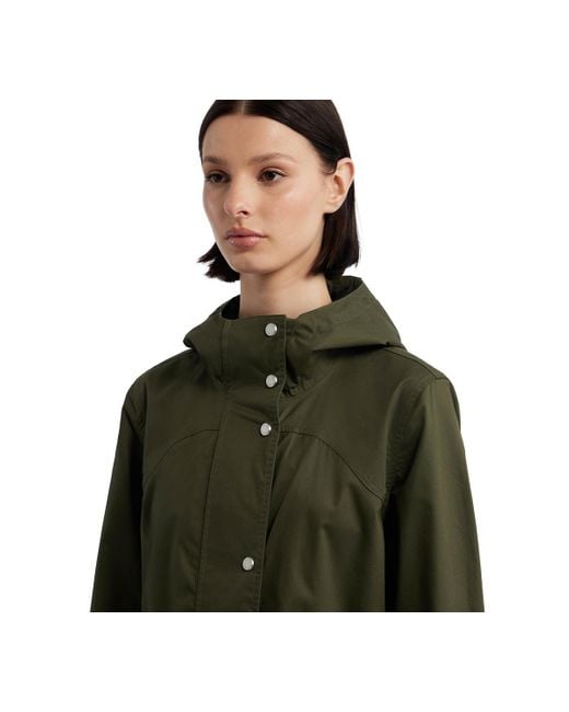 HUNTER Hooded Waterproof Rain Jacket in Green | Lyst