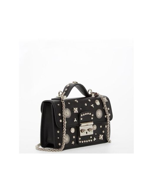 Susu Studded Small Leather Crossbody Bag Black Purse Handbag | Lyst