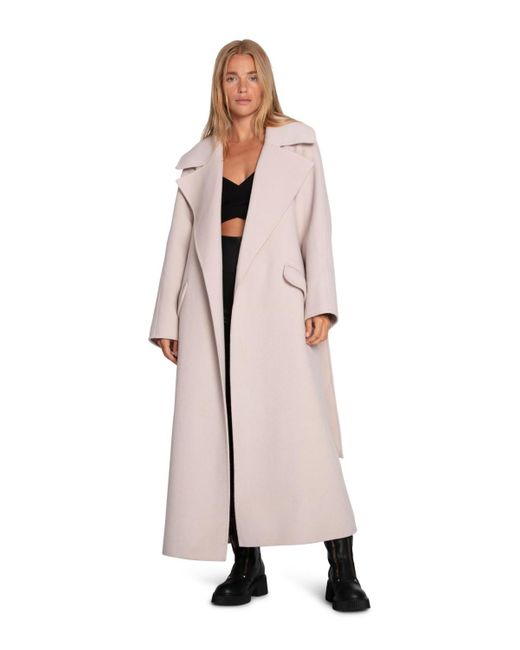 Belle & Bloom Heart To Heart Large Collar Maxi Coat in Pink | Lyst