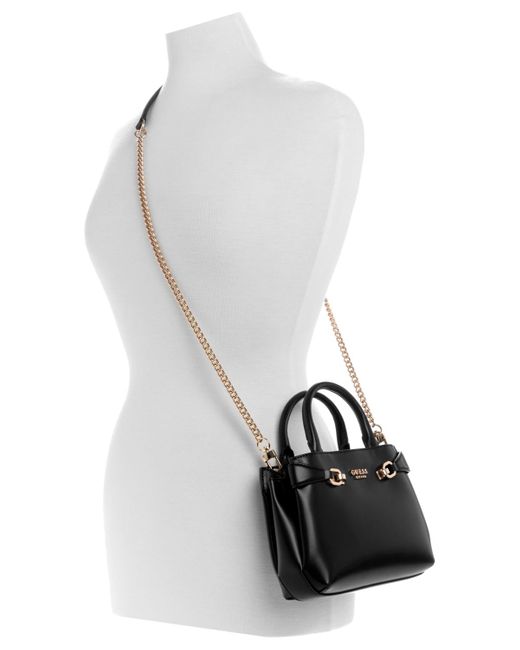 Guess Lorelei Mini Satchel Bag in Black | Lyst