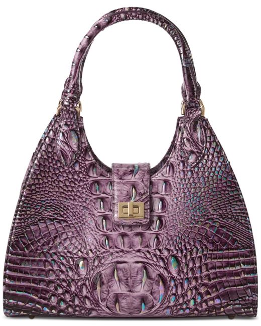 Brahmin Adrian Melbourne Satchel in Purple | Lyst