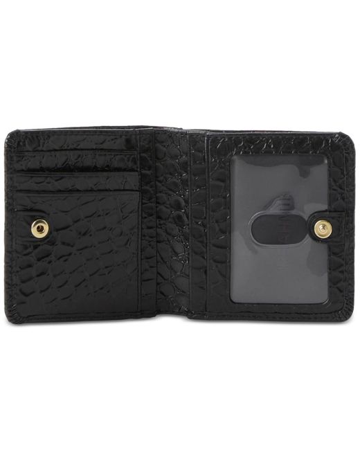 Brahmin Jane Small Leather Bifold Wallet in Black | Lyst