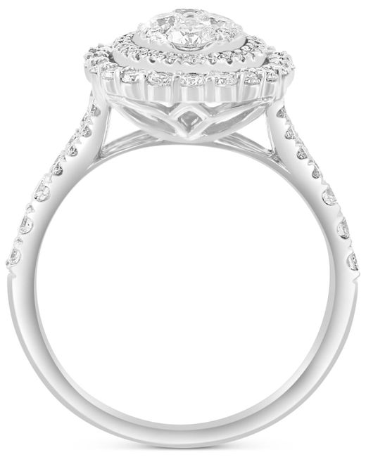 Effy Effy Diamond Oval Halo Cluster Ring (1-1/4 Ct. T.w. in White | Lyst