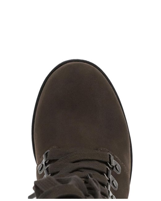 MIA Annamaria Block Heel Lug Sole Biker Boots in Black | Lyst