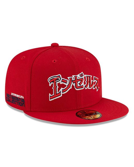 KTZ X Hyperfly Los Angeles Angels 59fifty Fitted Hat in Red for Men | Lyst