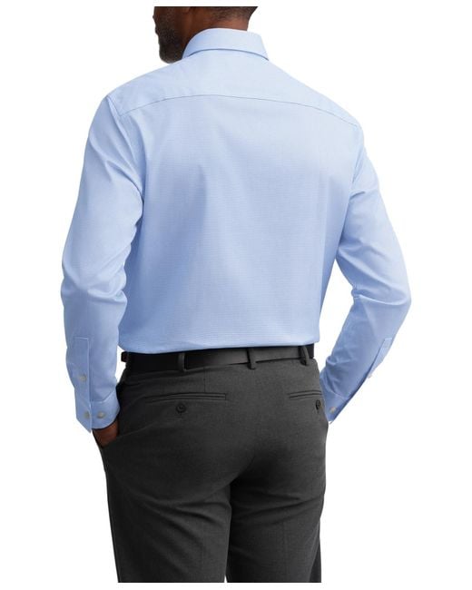 Calvin Klein Spread Collar Poplin Dress Shirt in Blue for Men | Lyst