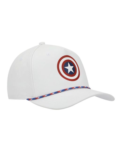 Marvel Universe Captain America Shield Elite Flex Snapback Hat in White ...