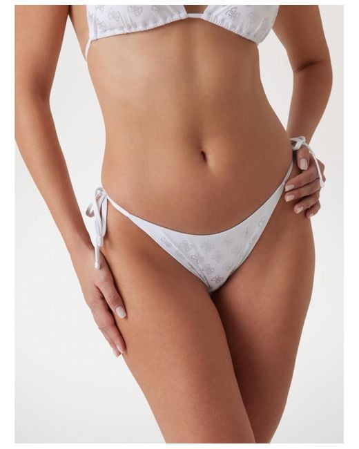 Guess Quattro G String Bikini Bottoms in Brown | Lyst