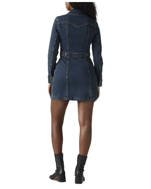 Levi's Retro Denim Bodycon Mini Dress in Blue | Lyst