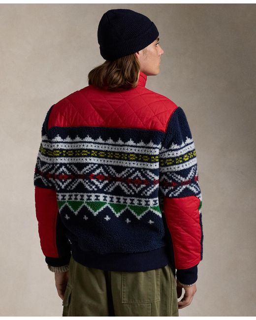 Polo Ralph Lauren Pile Fleece Hybrid Pullover for Men | Lyst