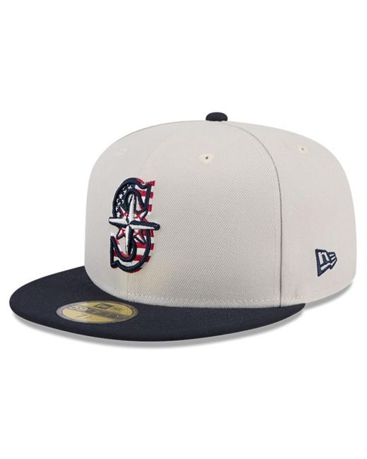 KTZ Black Seattle Mariners 2024 Fourth Of July 59fifty Fitted Hat in ...