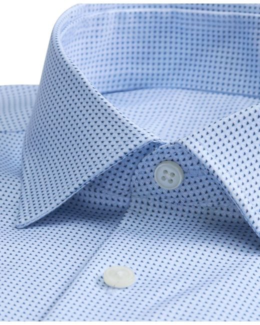 Calvin Klein Spread Collar Poplin Dress Shirt in Blue for Men | Lyst