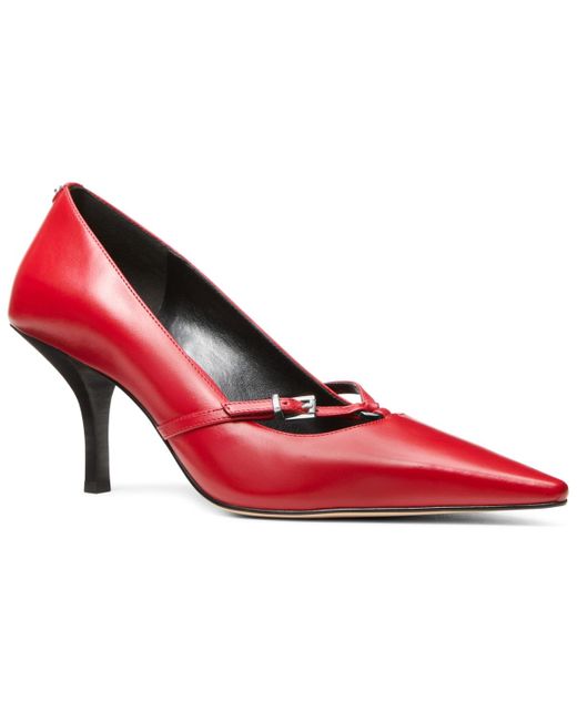 Michael Kors Selina Pointed Toe Pumps in Red | Lyst