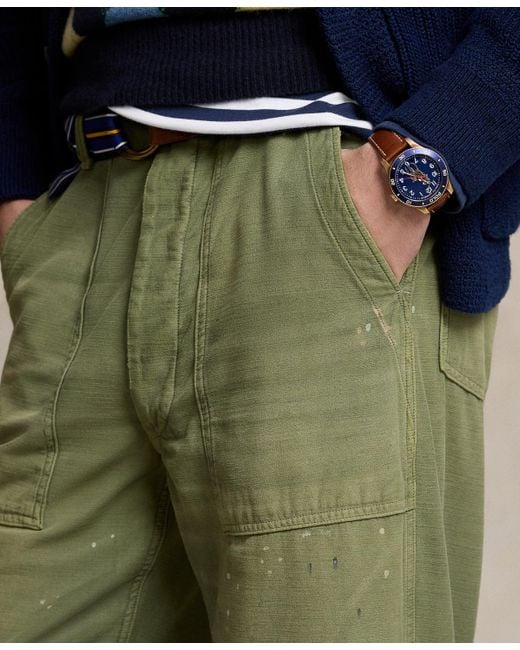 Polo Ralph Lauren Paint-splatter Fatigue Straight Pants in Green for ...