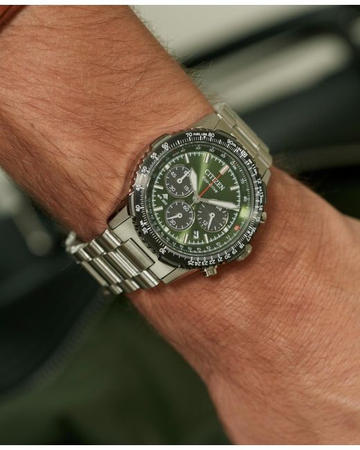 Citizen Promaster Eco Navihawk Chronograph Stainless Steel Bracelet ...