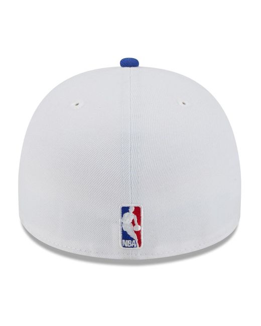 KTZ White/royal Philadelphia 76ers 2025 Nba Draft A-frame 59fifty ...