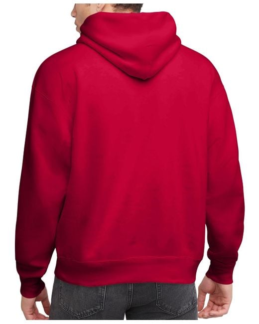Hanes Ultimate Heavyweight Fleece Hoodie in Red for Men | Lyst