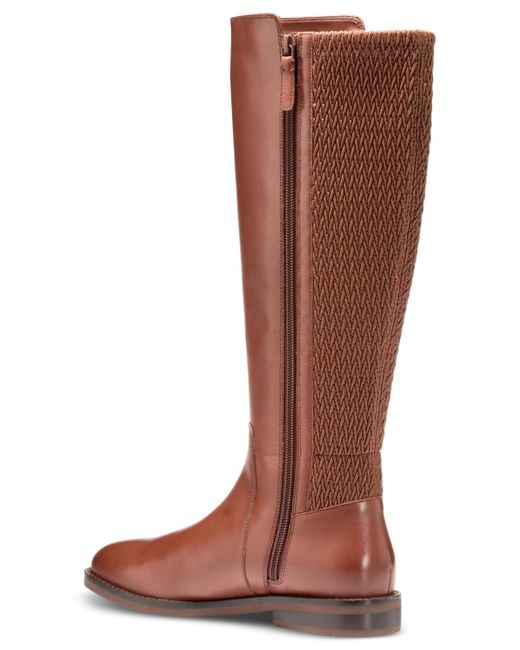 Cole Haan Clover Stretch Side-buckle Riding Boots in Brown | Lyst