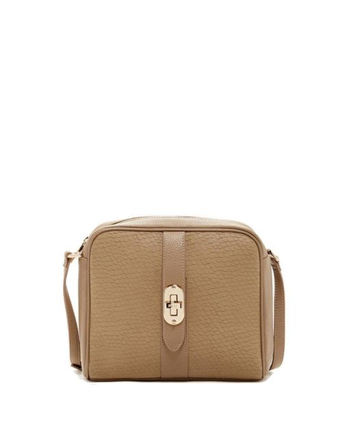 Susu Beige Leather Crossbody Bag Medium Size S Purse in Natural | Lyst