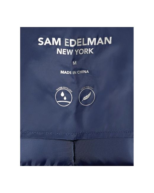 Sam Edelman Box-quilted Full-zip Puffer Jacket in Blue for Men | Lyst
