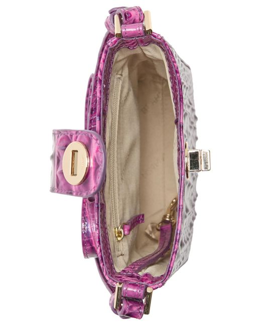 Brahmin Marley Melbourne Mini Leather Crossbody Bag in Purple | Lyst