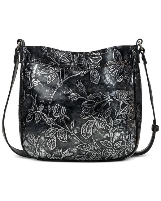 Patricia Nash Emeline Leather Crossbody Bag in Black | Lyst