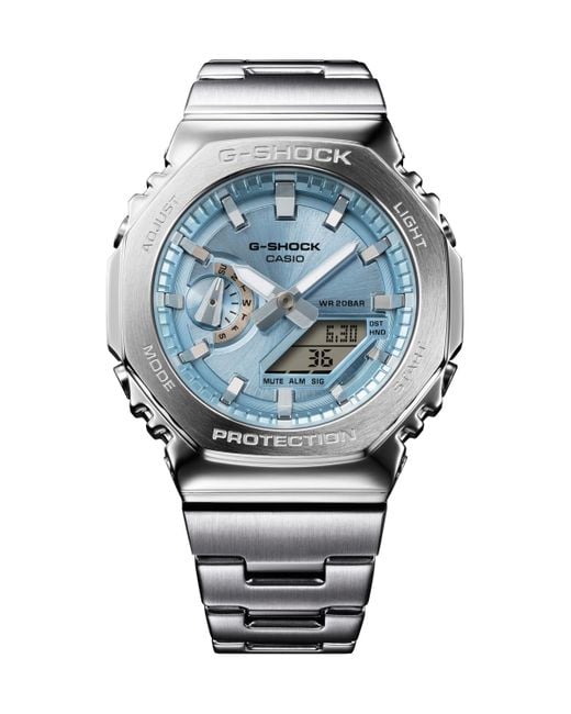 G-Shock Japanese Quartz Tone Stainless Steel Watch in Gray for Men | Lyst