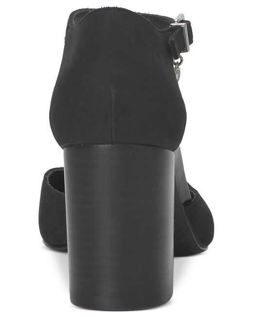 Lucky Brand Kanira Square-toe Stacked Heel Pumps in Black | Lyst