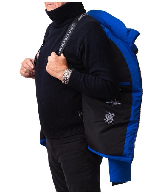 Space One Nasa Inspired Hooded Puffer Jacket in Blue for Men | Lyst