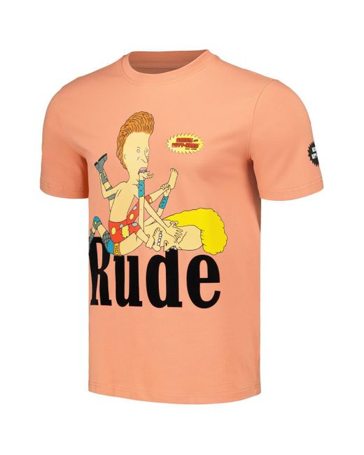 FREEZE MAX And Beavis And Butt-head Rude T-shirt in Orange | Lyst