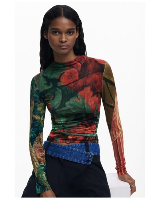 Desigual Sweater Designed By Mr. Christian Lacroix in Red | Lyst