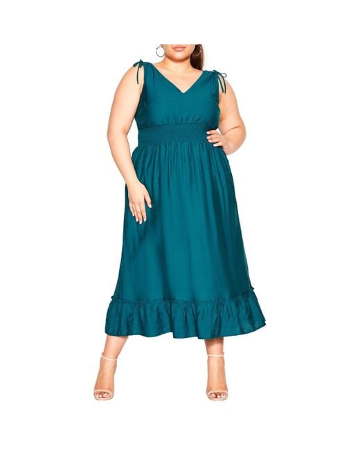 City Chic Plus Size Avalina Maxi Dress In Blue Lyst