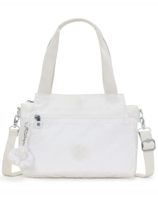 Kipling Elysia Small Satchel Bag in White | Lyst