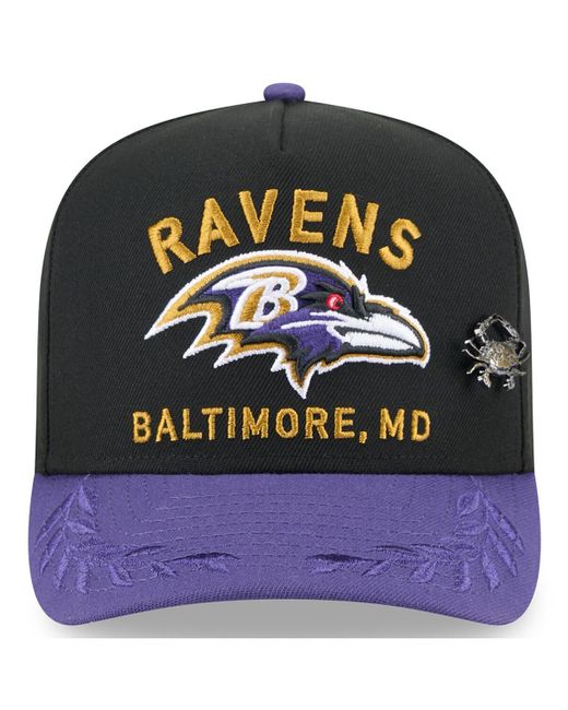 KTZ Black/purple Baltimore Ravens 2025 Nfl Draft On Stage A-frame ...