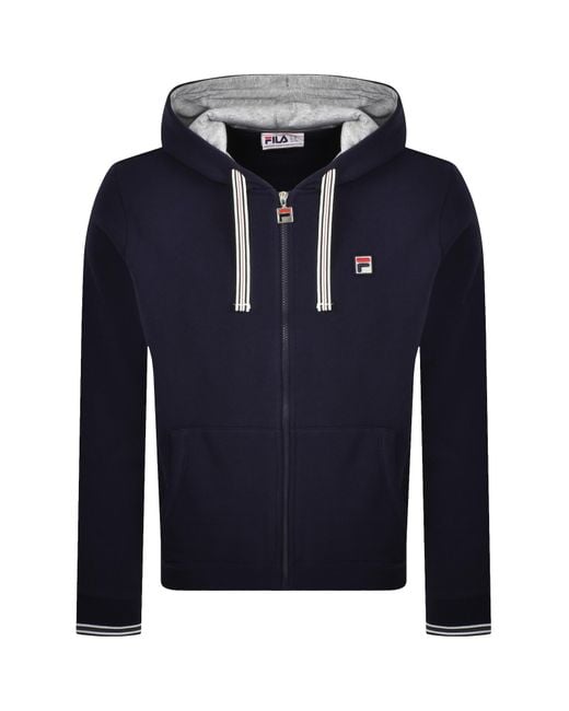Fila Fila Tenconi Full Zip Peached Fleece Hoodie in Blue for Men | Lyst UK