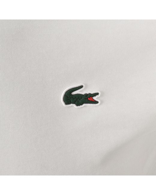Lacoste Back Blur Logo T Shirt in White for Men | Lyst