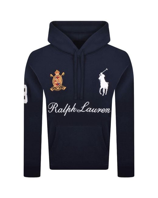 Ralph Lauren Logo Hoodie Cruise in Blue for Men | Lyst UK