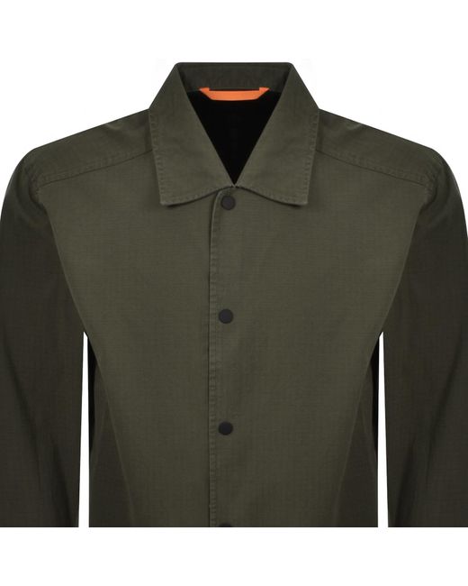 BOSS Boss Labib Overshirt in Green for Men | Lyst