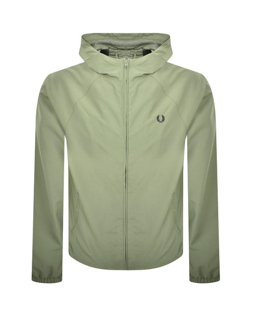 Fred Perry Taslan Shell Jacket in Green for Men | Lyst