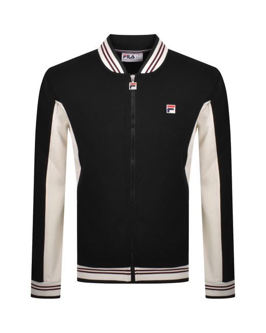 Fila Settanta Zip Track Top in Black for Men | Lyst UK
