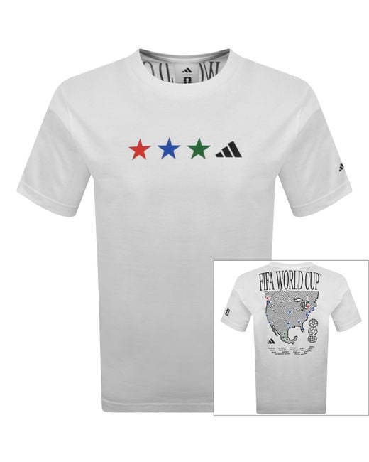 adidas X Fifa Wc Map T Shirt in Grey for Men | Lyst UK